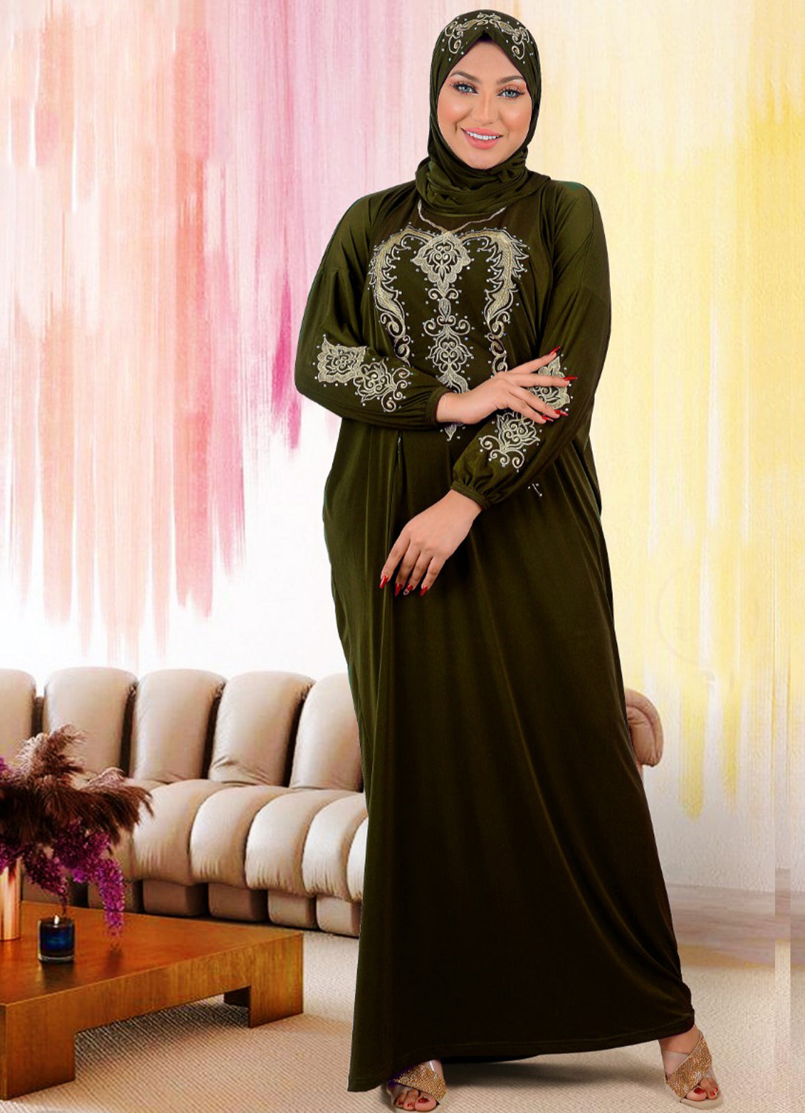 A classy isdal from dress code 0023 olive - LEBSY dress - clothing ...