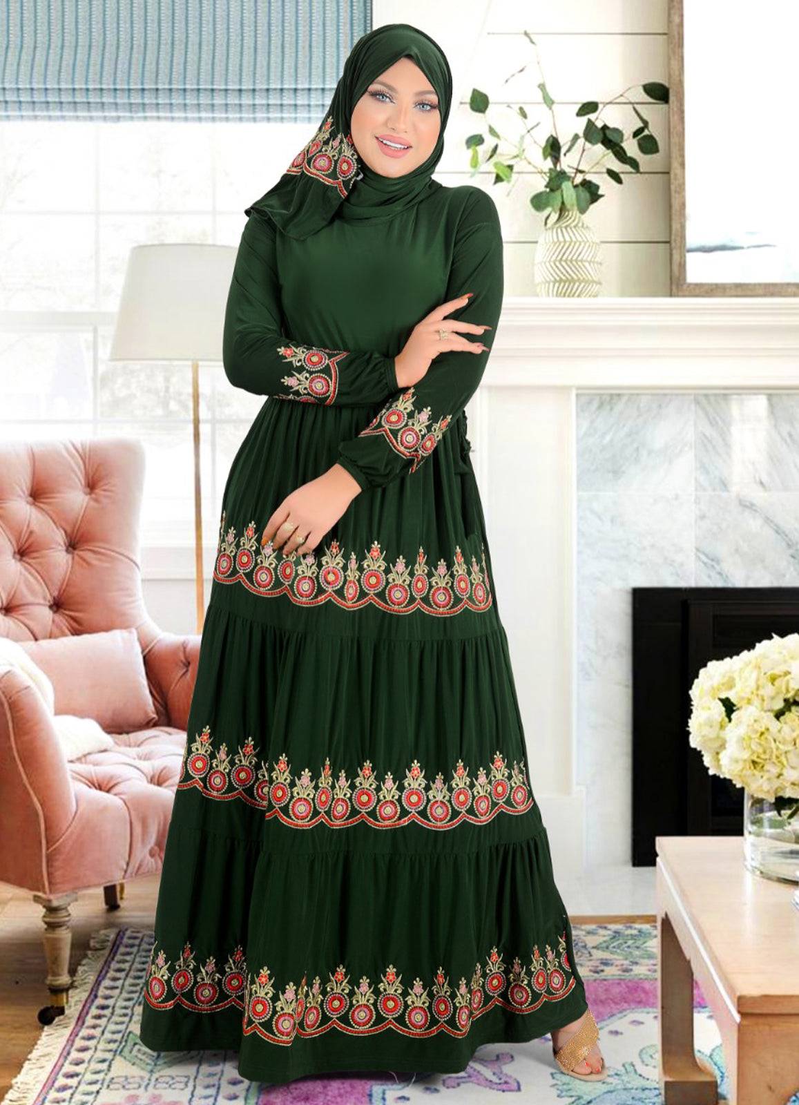 Classy isdal 523 olive color - LEBSY dress - clothing store – MSYGALLERY