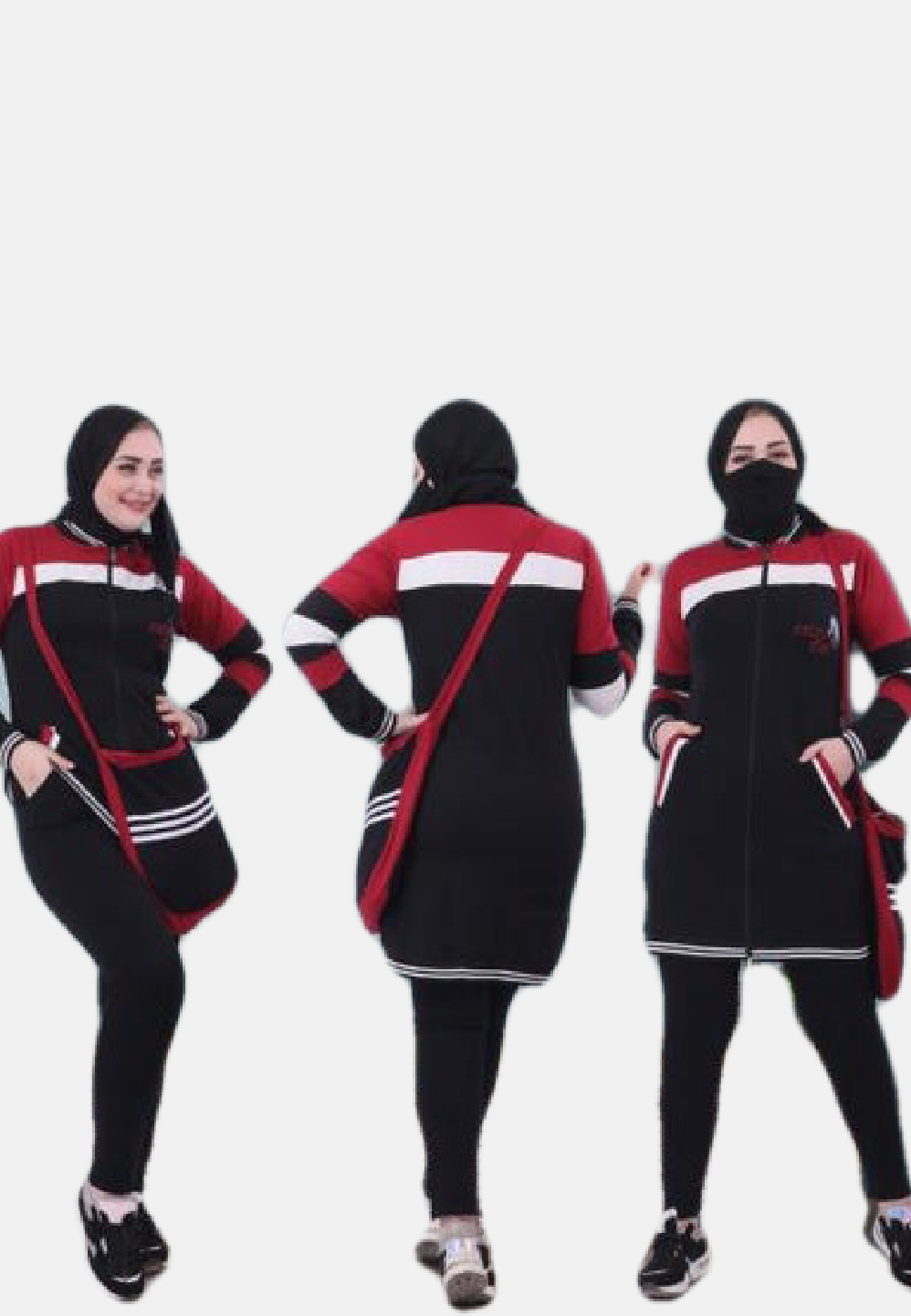 Veiled set code 912 - red - LEBSY - clothing store – MSYGALLERY