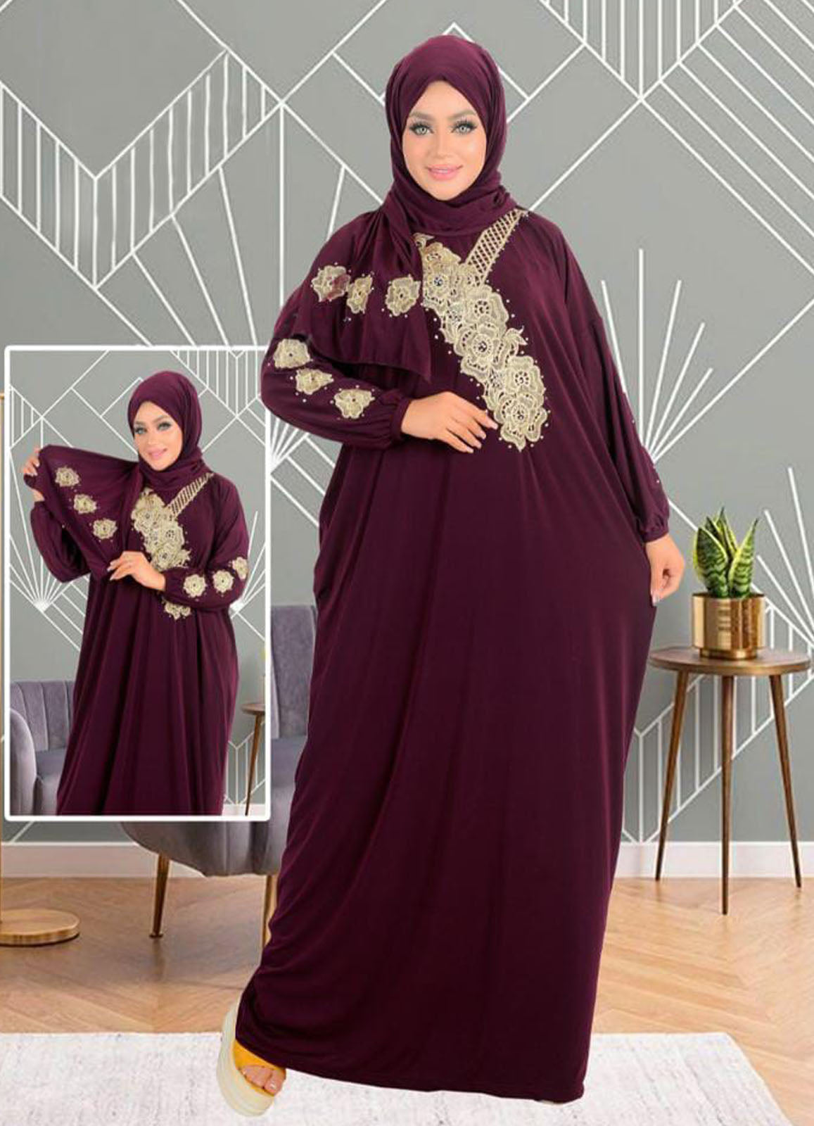 اسدال راقي كود 480 لون موف – MSY GALLERY